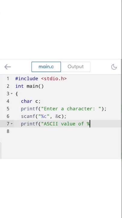 C Program To Find Ascii Value Of A Character C Cshorts Ctutorials Shorts Coding Youtube