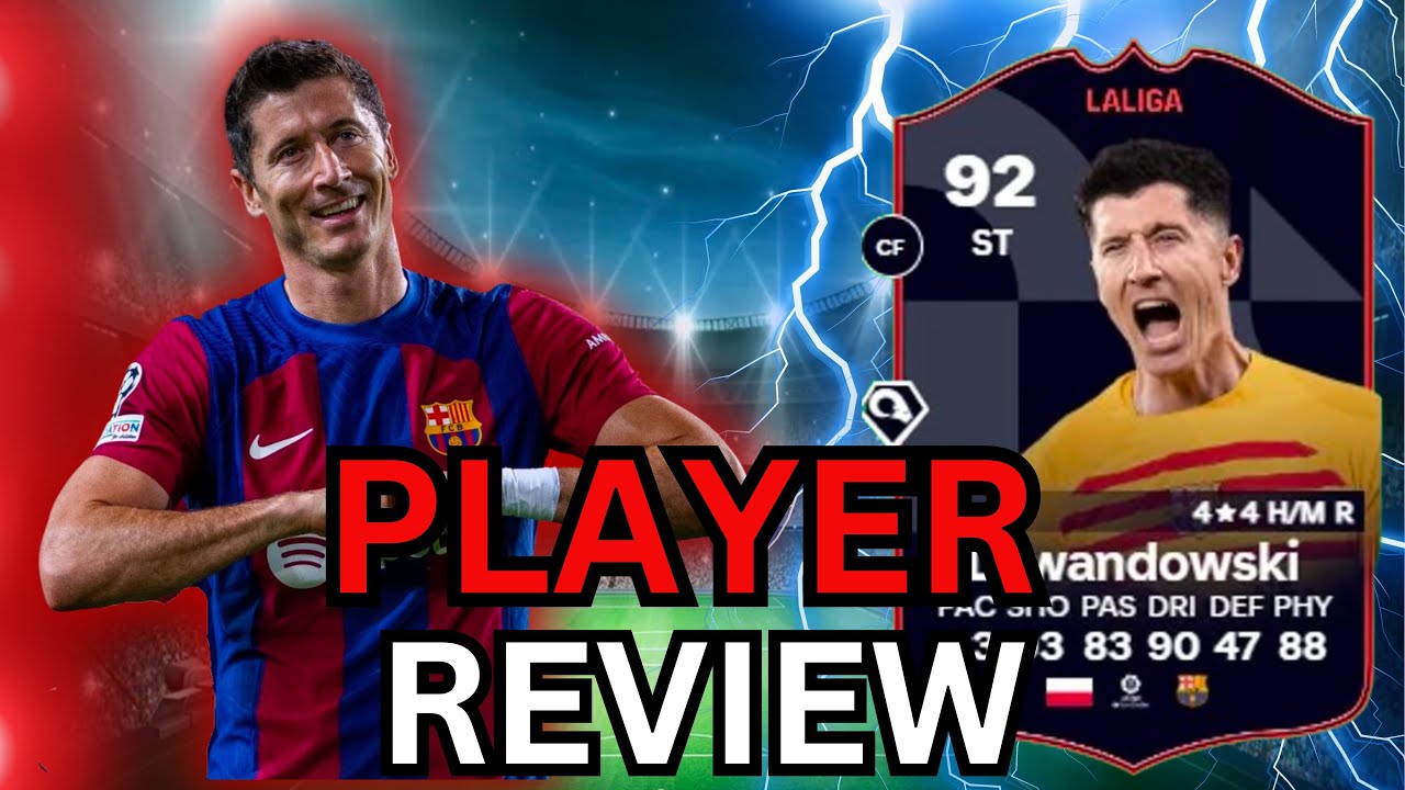 92 POTM LEWANDOWSKI PLAYER REVIEW! EAFC 24 ULTIMATE TEAM - YouTube