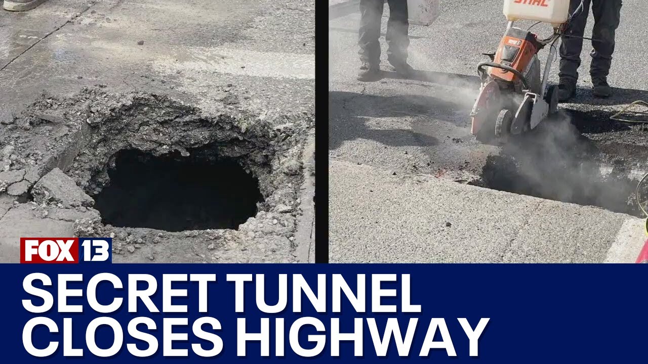 Secret tunnel shuts down WA highway for hours | FOX 13 Seattle - YouTube