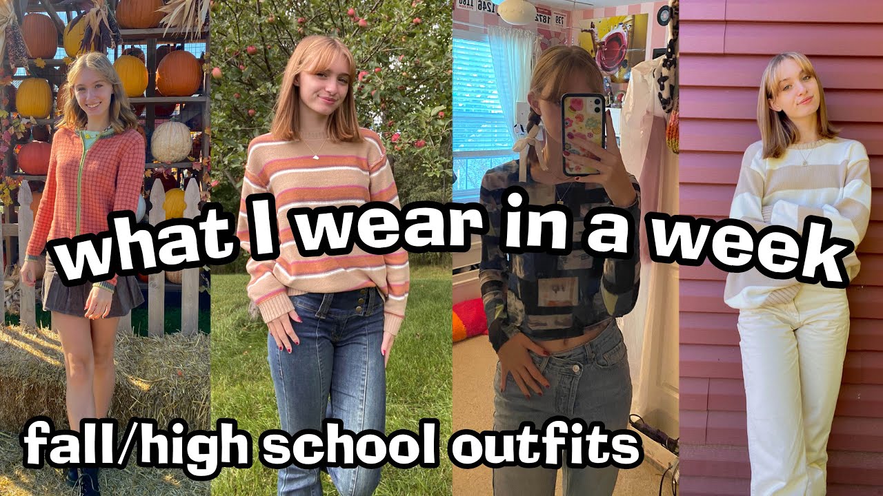 what I wear in a week to high school | fall outfit ideas! - YouTube