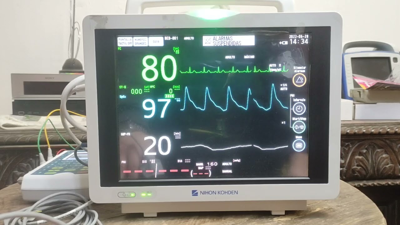 Monitor Multiparametros Nihon Kohden SVM - YouTube