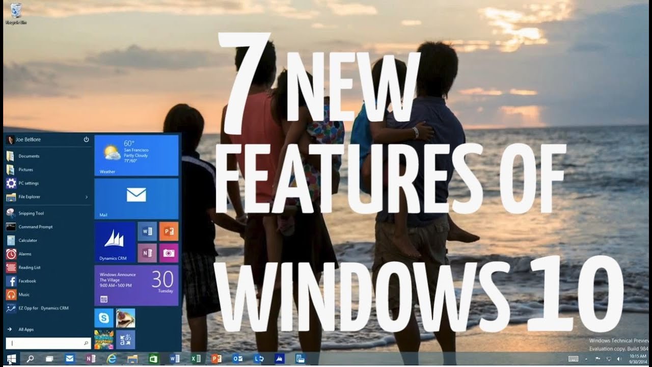 Top 7 New Features of Windows 10 - YouTube