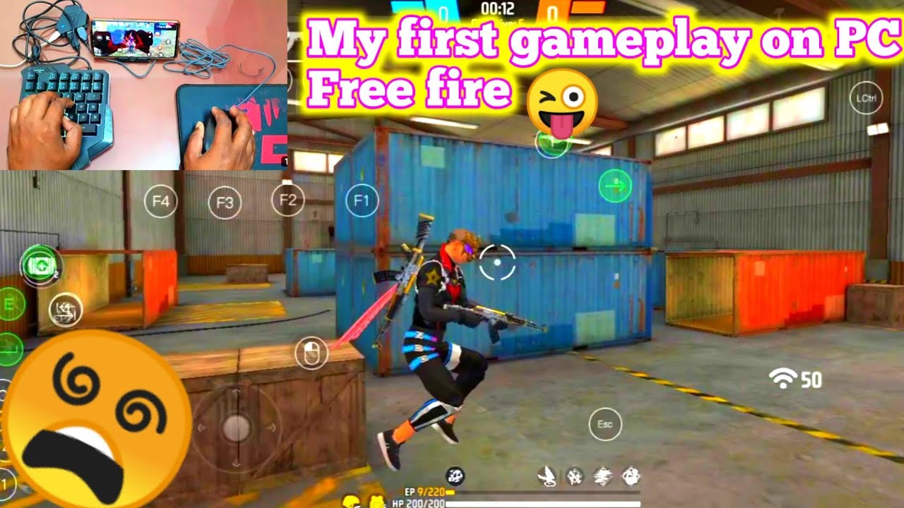 My First Gameplay On Pc || Playing Free Fire FirstTime On My New Gaming ...