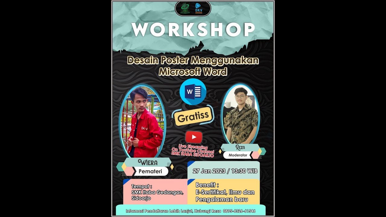 Pembukaan "Workshop Desain Poster Menggunakan Microsoft Word" di SMK ITABA Gedangan,Sidoarjo ...