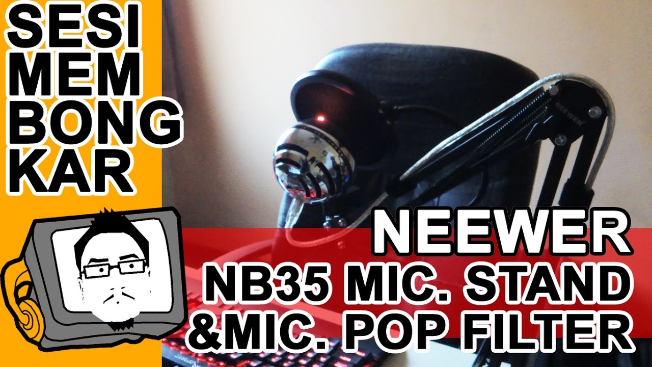 NEEWER NB-35 + Blue Snowball Mic. + Pop Filter....Malaysia "unboxing ...