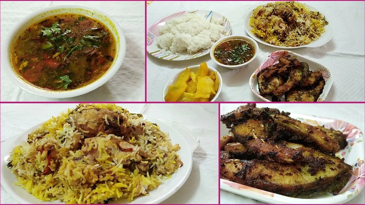 Lunch preparation in Tamil |Hyderbadi Fish Kachi Biryani |Kerala rasam ...