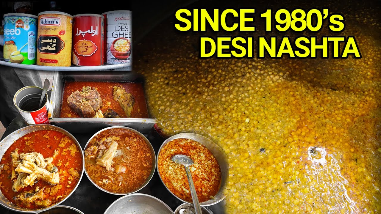 SINCE 1980's DESI NASHTA POINT IN LAHORE | Mutton Machli | Anda Kofta ...