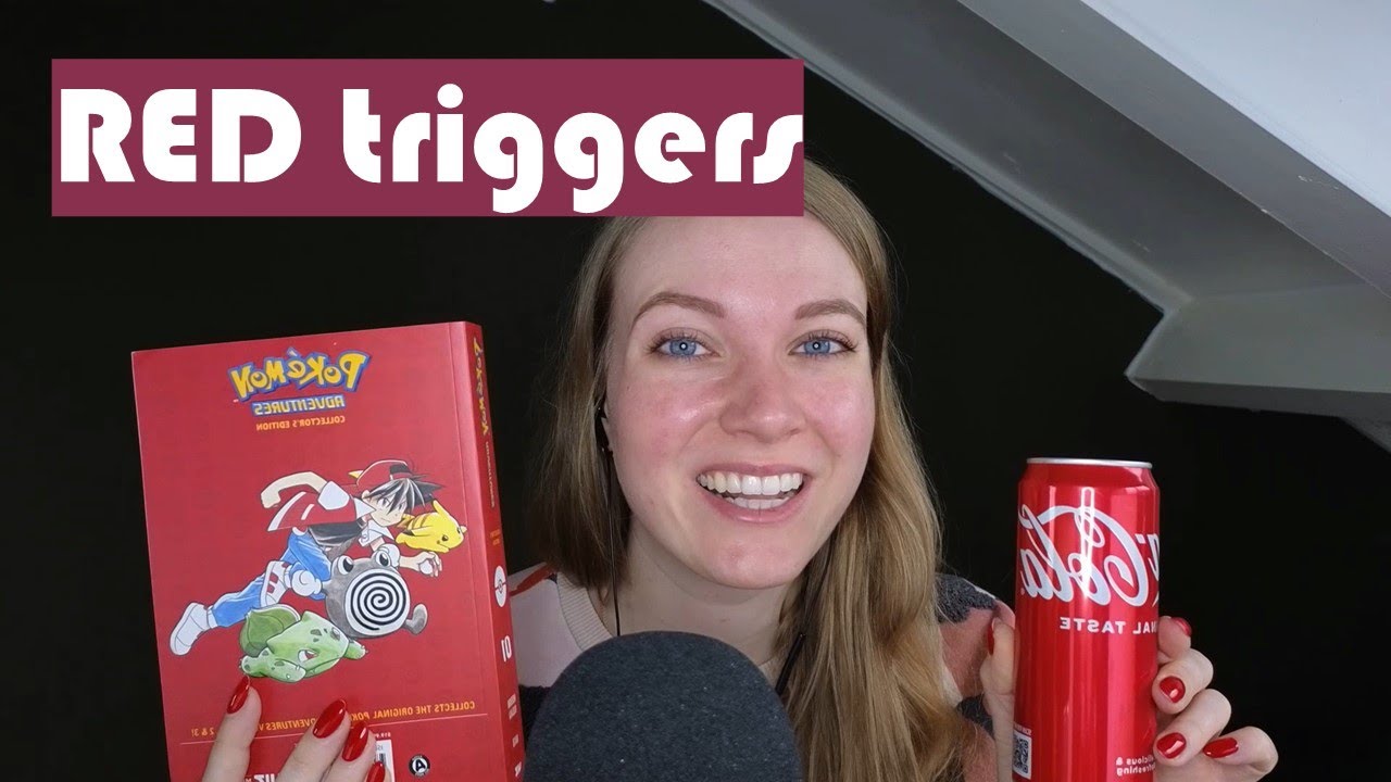 ASMR - Red Triggers with Red Nails | Tapping & chatting - YouTube