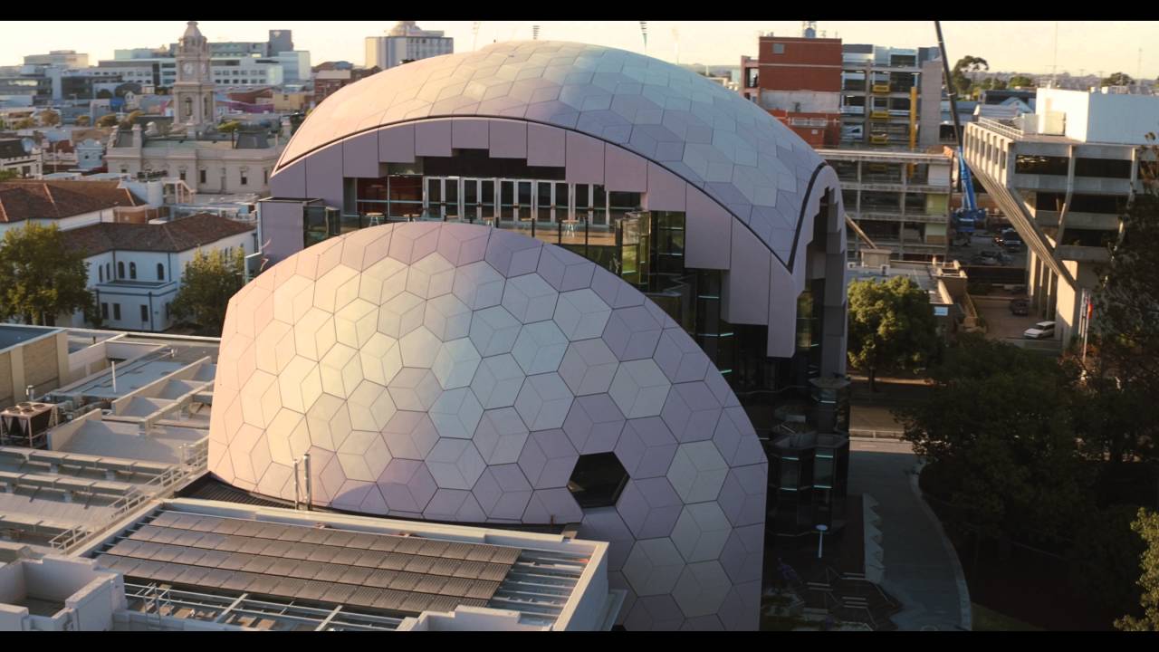 Aerial footage of the Geelong Library and Heritage Centre. - YouTube
