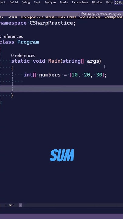 "Sum()" LINQ Method - Add All Numbers in a List in C# - YouTube