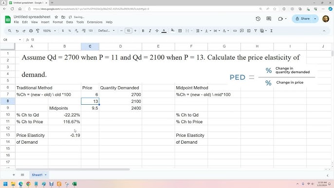 Elastic Demand Formula Example With Excel Template Price Elasticity Of