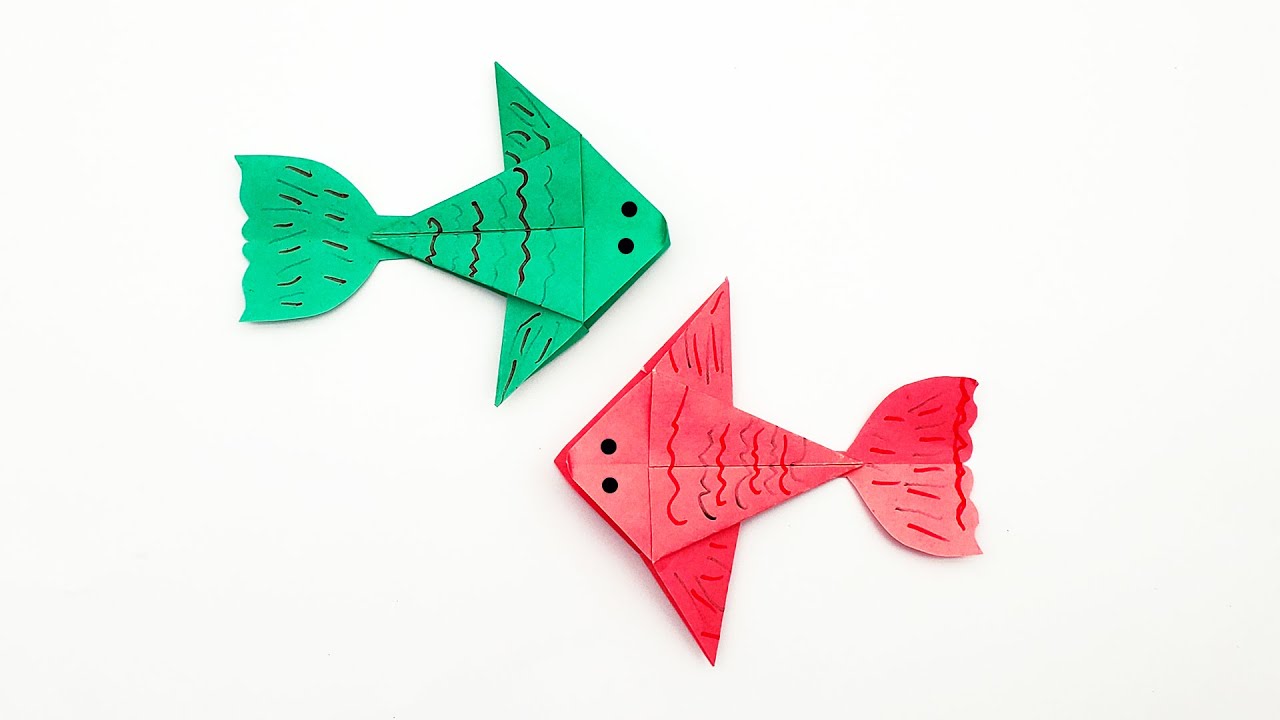 Diy Moving Paper Fish Toy | Handmade Origami Fish Easy Instructions ...
