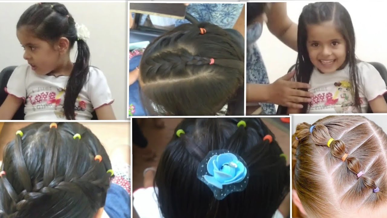 3 Cute and Easy Hairstyles for girls |Part - 1 |Gurarpan Kaur | For ...