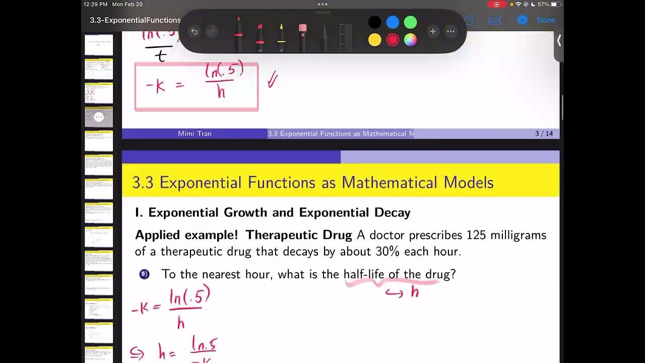 Section 3.3 Exponential Functions as Mathematical Models Part 1 (W2023) - YouTube