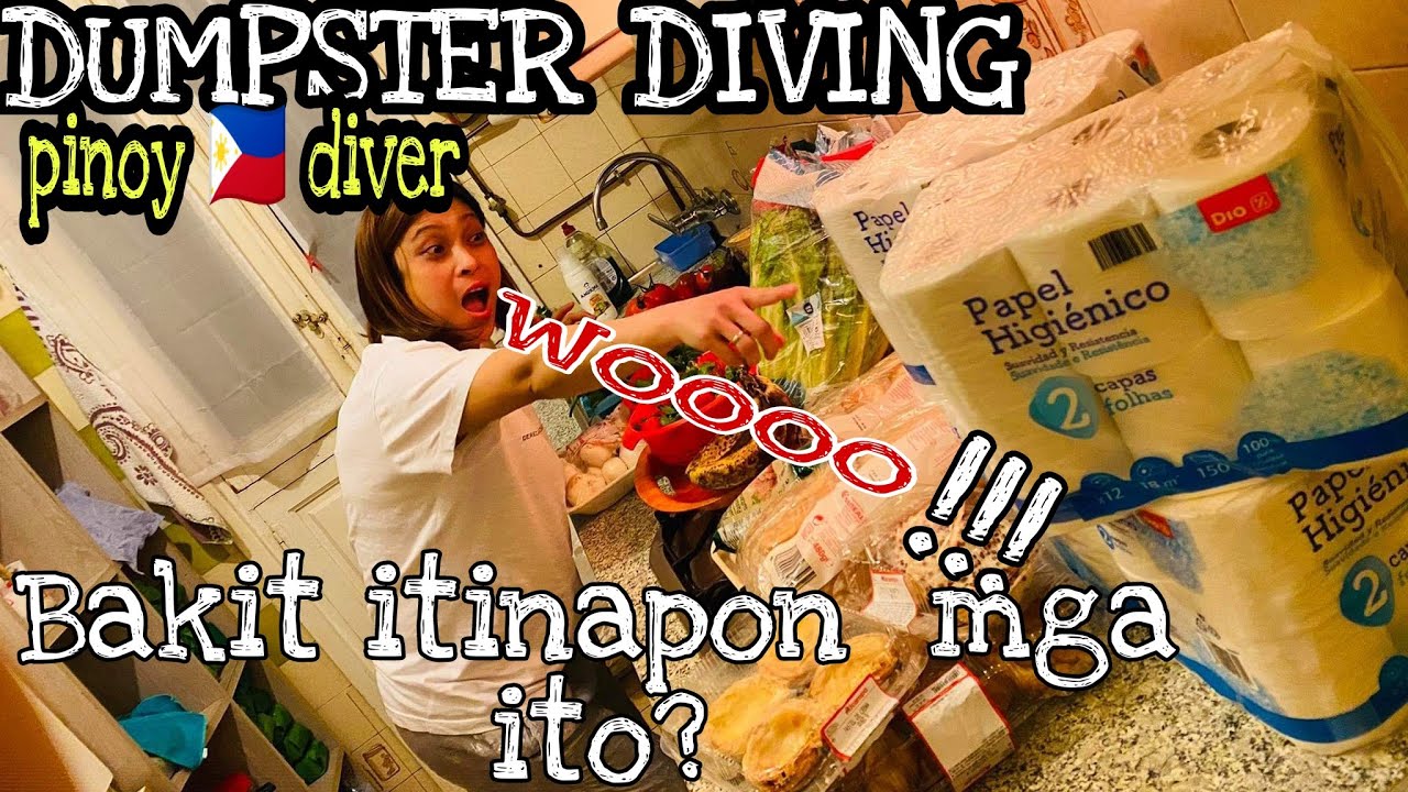 PINOY 🇵🇭 DUMPSTER DIVING SPAIN || TOILET PAPERS BAKIT NILA TINAPON ...