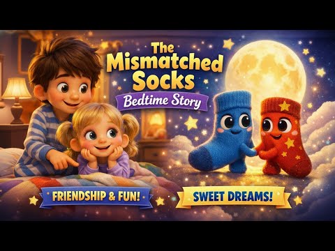 🌙 The Mismatched Socks Bedtime Story | Kids Friendship Story | Sweet Sleep Story for Children