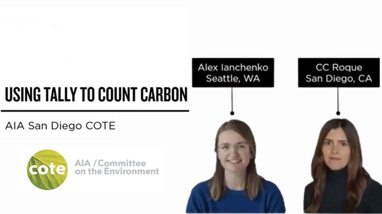 COTE Carbon Tool Showcase | Using Tally To Count Carbon - YouTube