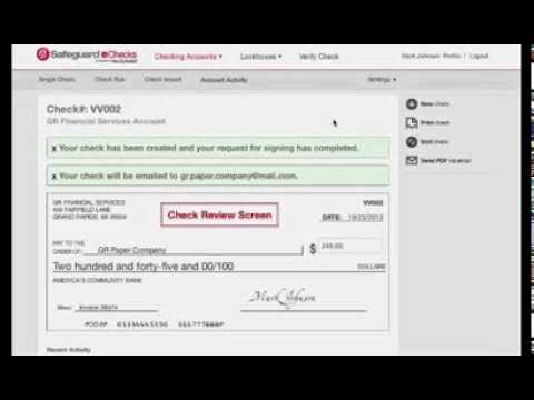 Safeguard eChecks - Send a Single Check - YouTube