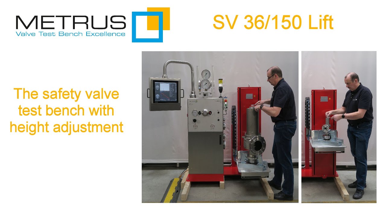 SV 36/150 Lift METRUS safety valve test bench - YouTube