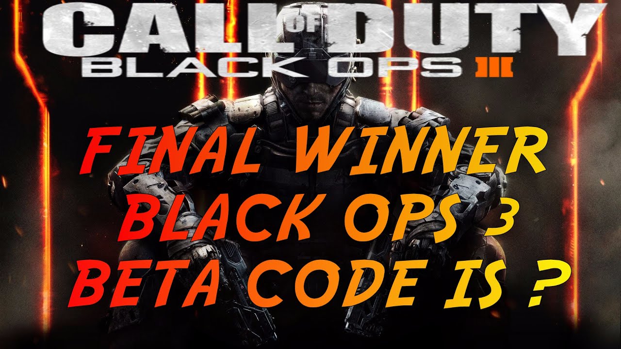 4th BO3 BETA CODE WINNER IS? - YouTube