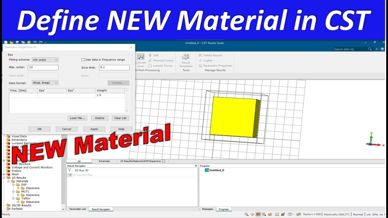 How to Define New Material in CST - YouTube