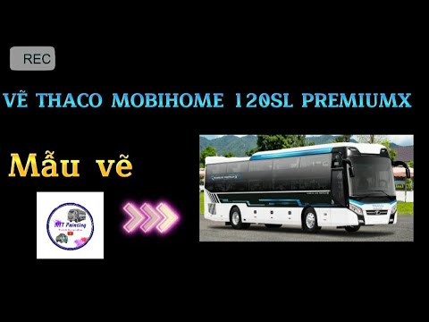 How To Draw A THACO MOBIHOME Bus | Vẽ Xe Khách THACO MOBIHOME 120SL ...