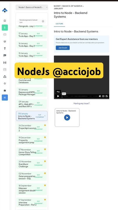 acciojob Node js module || acciojob review #acciojobreview #acciojob - YouTube