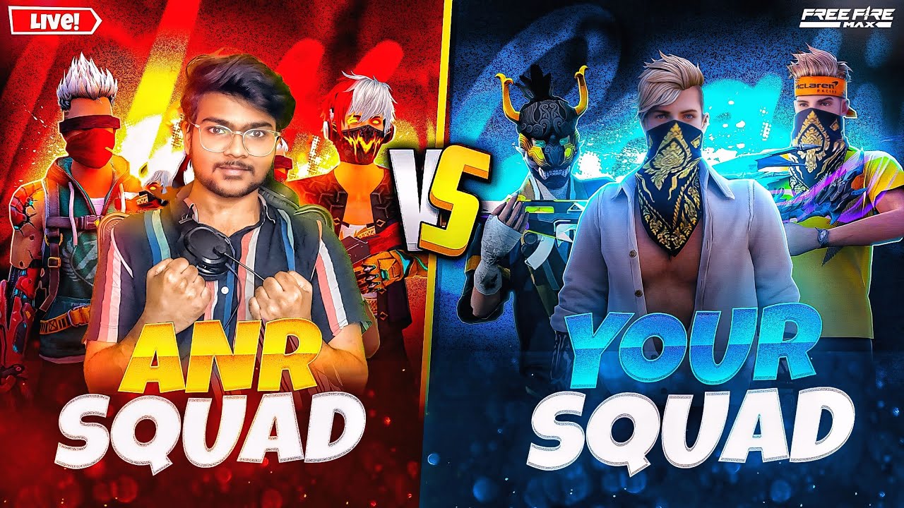 🔴[Live] 4v4 Limited With Your Squad - Free Fire Live Telugu - # ...