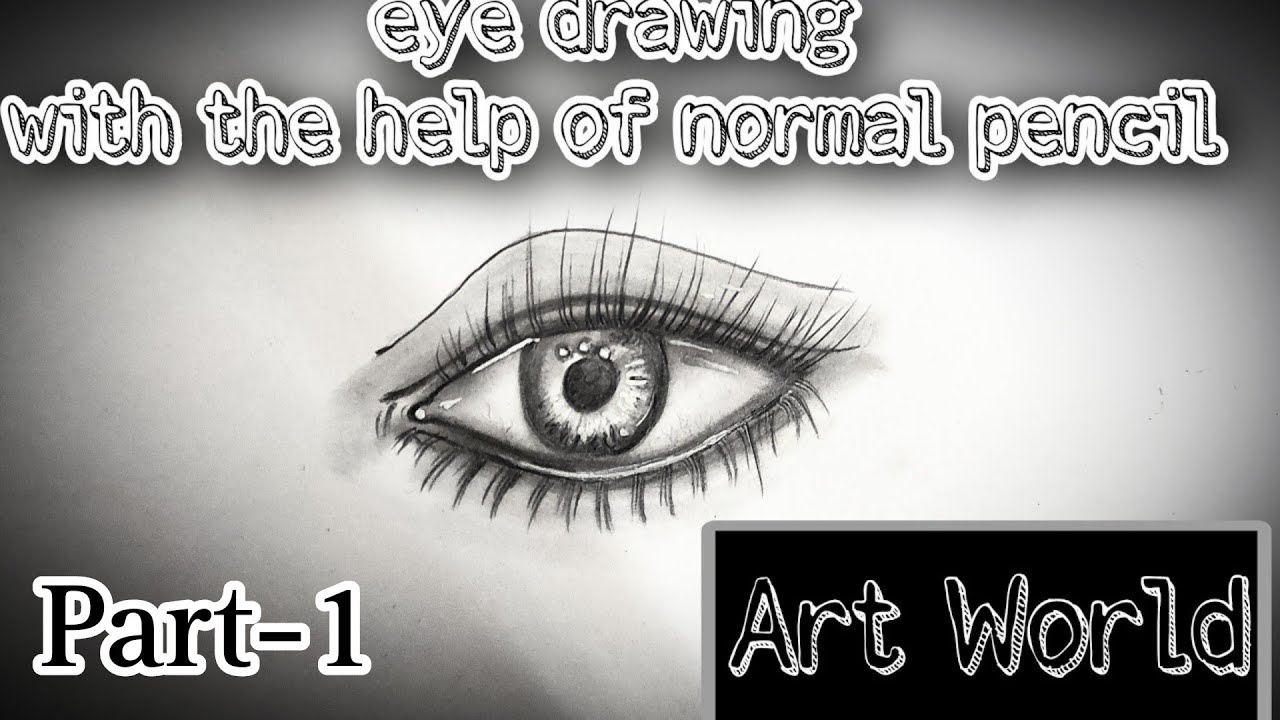 How to draw eye with the help of normal HB pencil | Basic sketch of eye ...