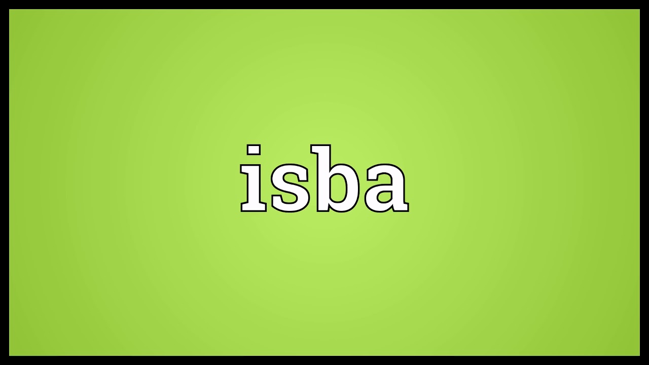 Isba Meaning | Wordogram - YouTube