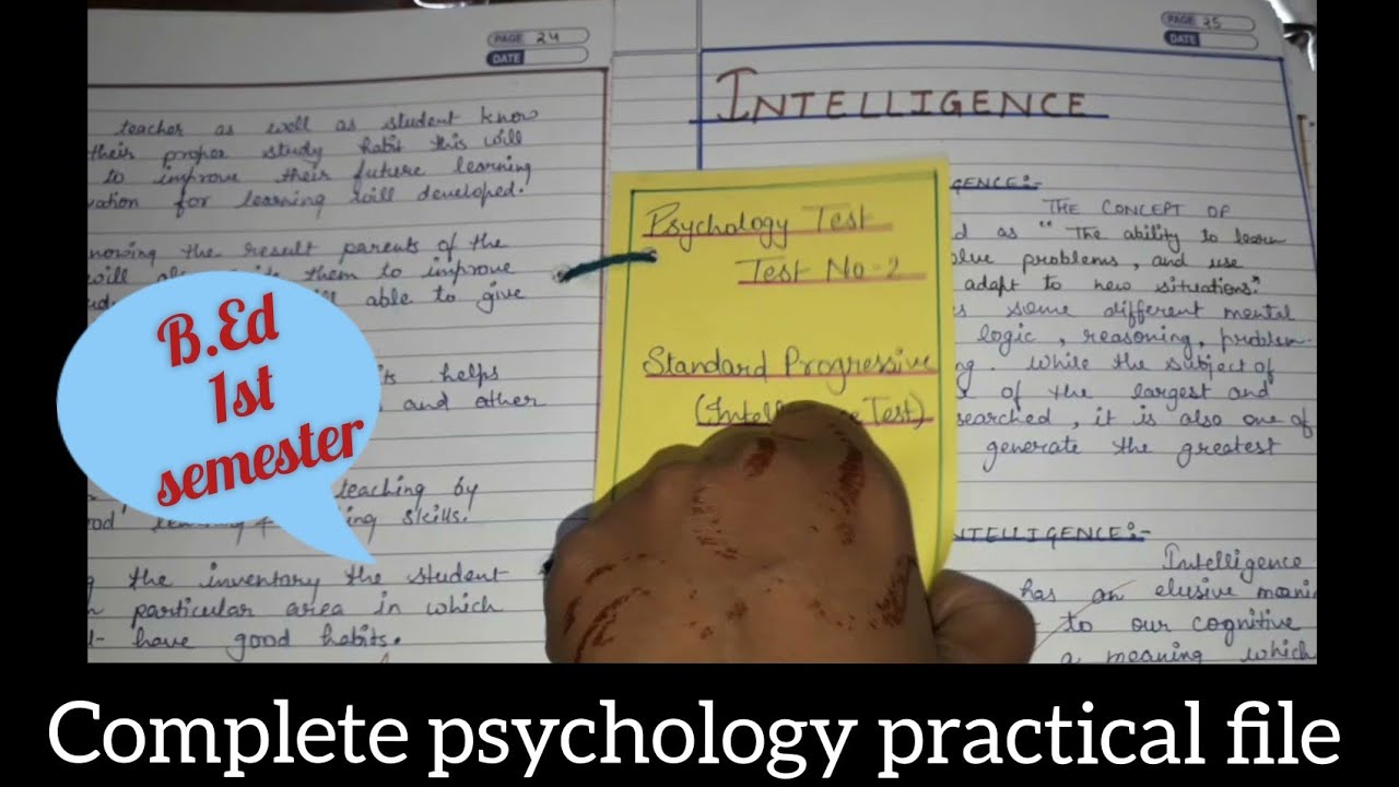 All Psychology practical || psychology practical file || B.ed 1st sem ...
