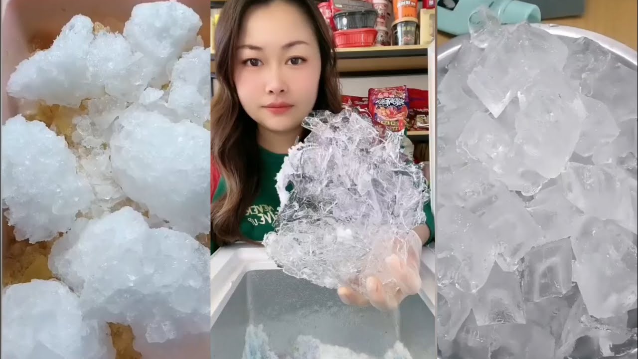 HARD ICE EATING / CRUSHED ICE / IGLOO ICE /ICE EATING - YouTube
