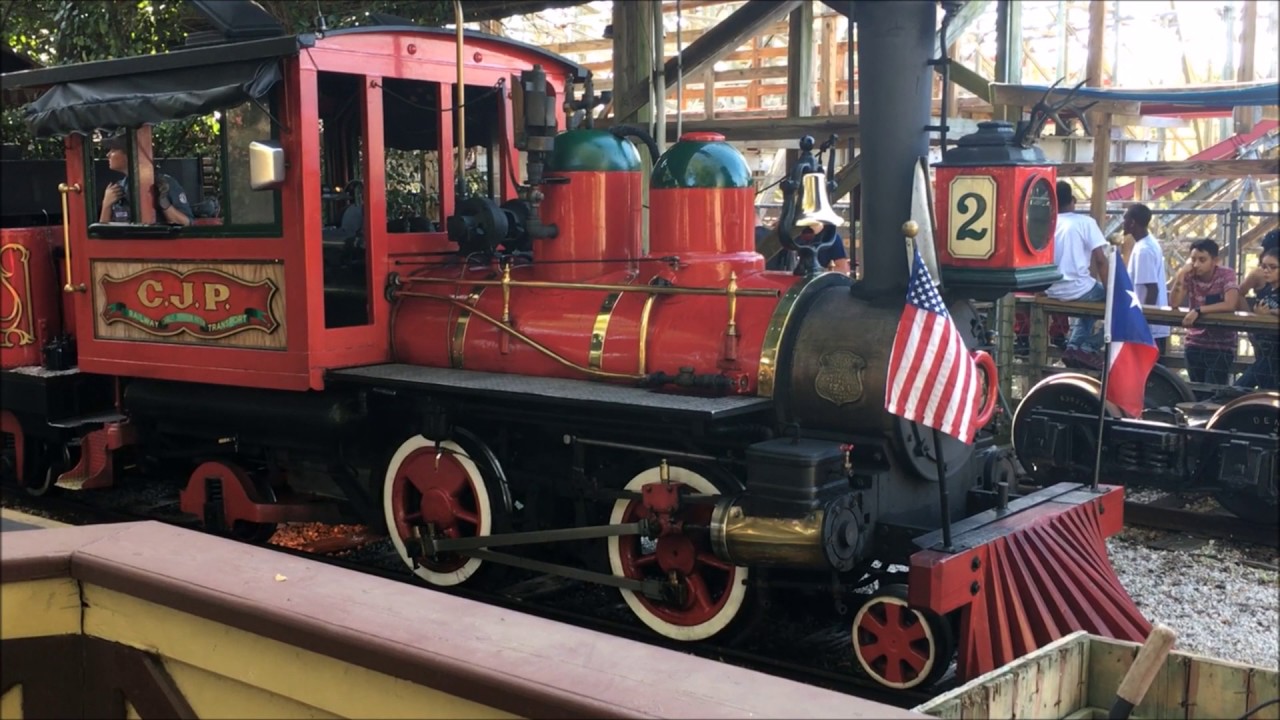 Six Flags & Texas Railroad Engine 2 at Texas Deport 10-30-2016 - YouTube