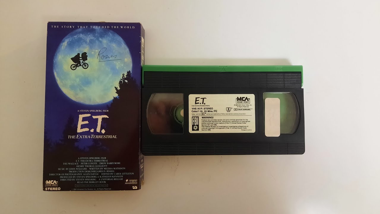 Opening and Closing To ET The Extra Terrestrial 1988 VHS 60fps - YouTube