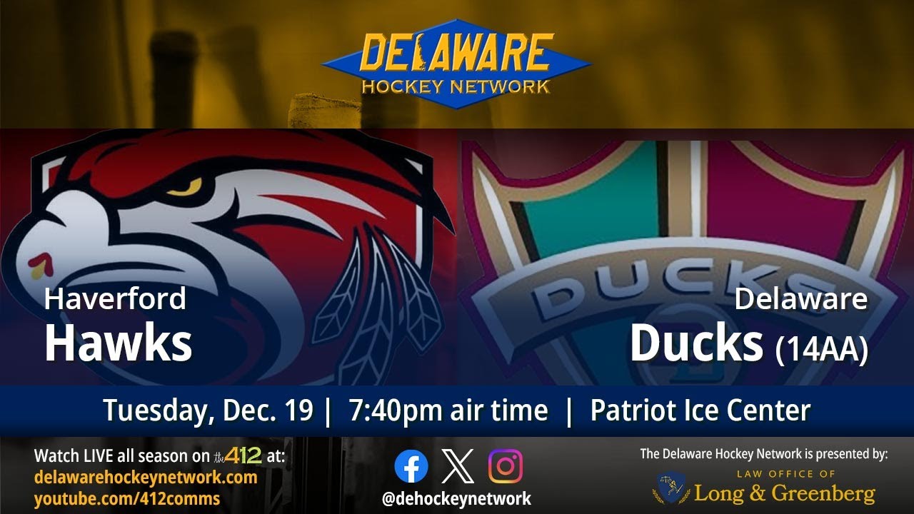 Delaware Ducks 14AA vs. Haverford • Delaware Hockey Network - YouTube