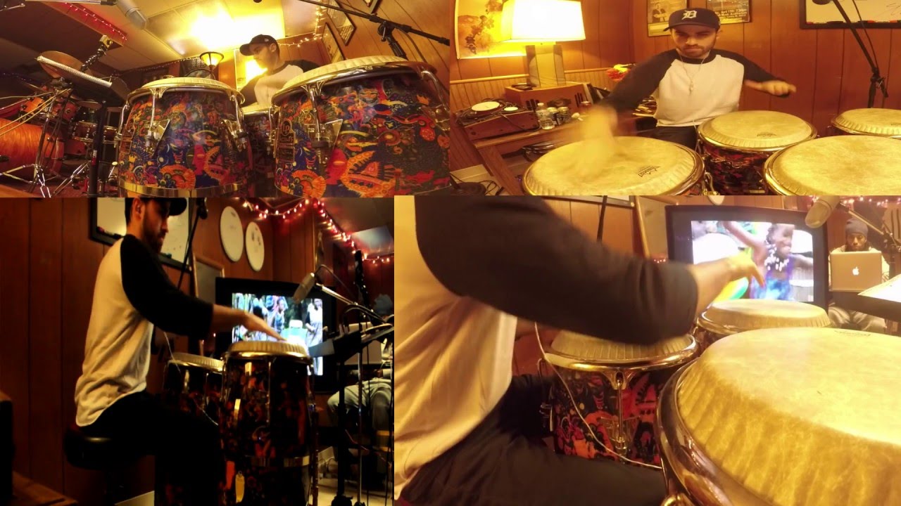 AFRICAN DRUMMING-"Bembe De Africa" (Drumset & Congas) Miguel Gutierrez ...