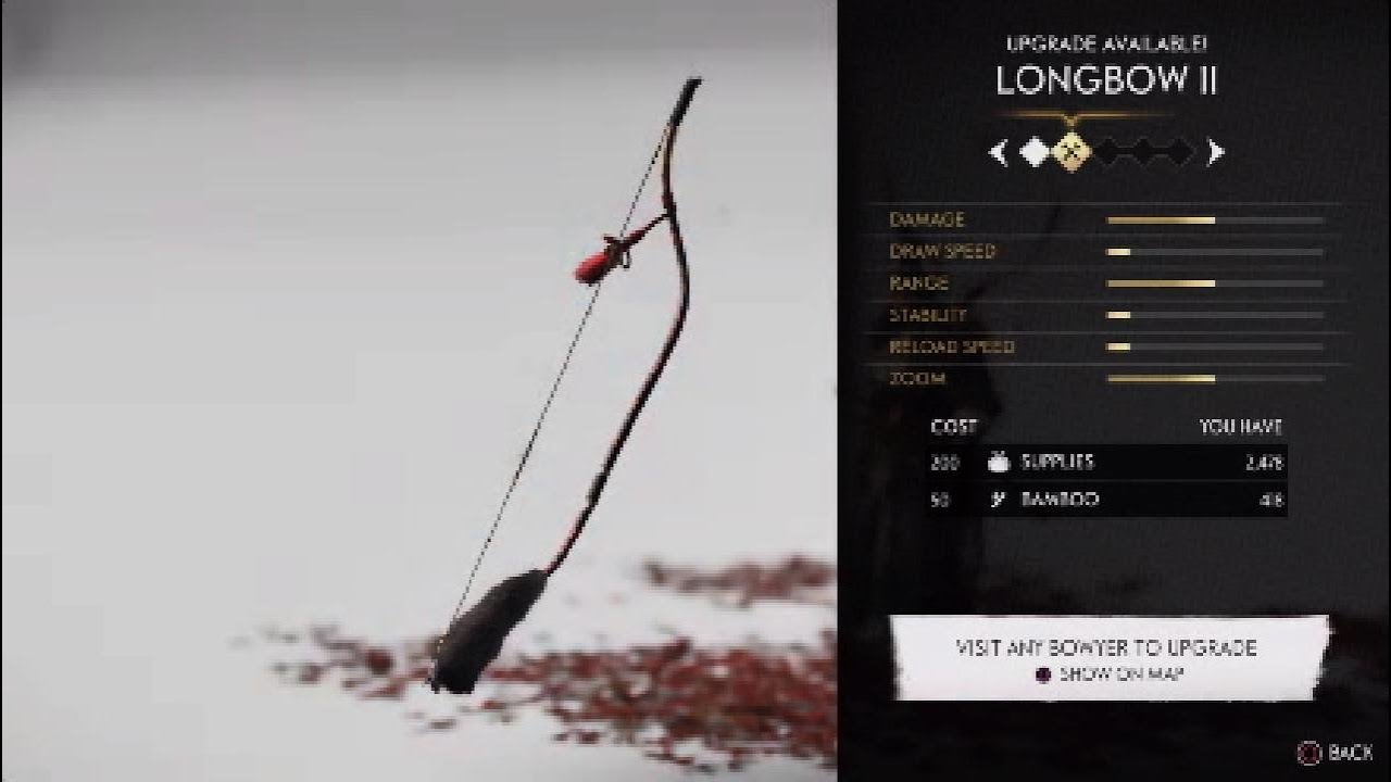 Getting the long bow in Ghost of tsushima - YouTube