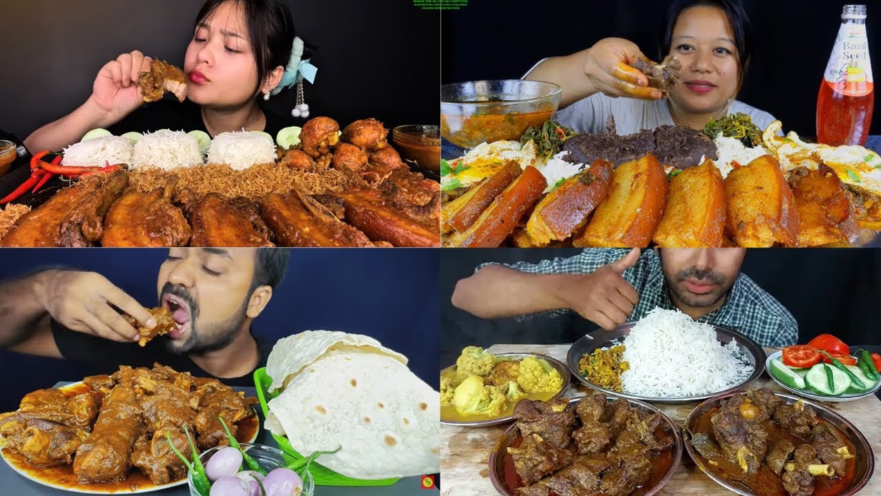 BRAISED PORK BELLY EATING COMPETITION, HUGE MUTTON CURRY EATING ...