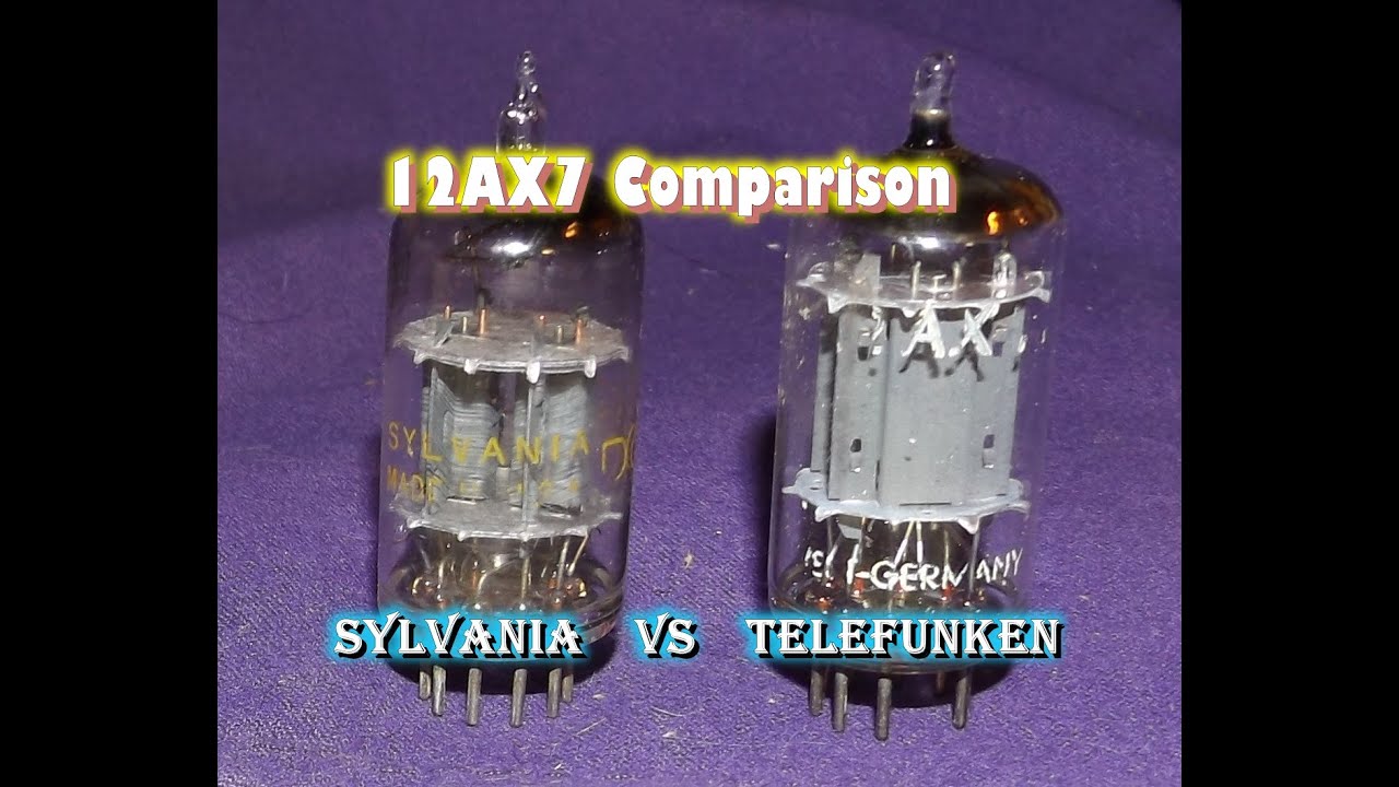 Telefunken 12AX7 vs Sylvania 12AX7 Tube Comparison Alvarez RD210C - YouTube