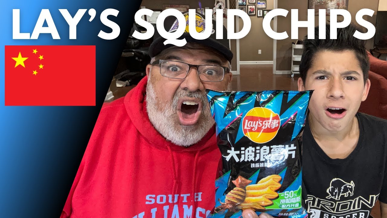 Americans Survive Chinese Squid Chips | Lay’s Squid Crisps | Snack ...