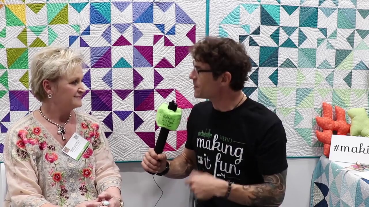Deb Luttrell sits with Rob Appell of Michael Miller Fabrics - YouTube