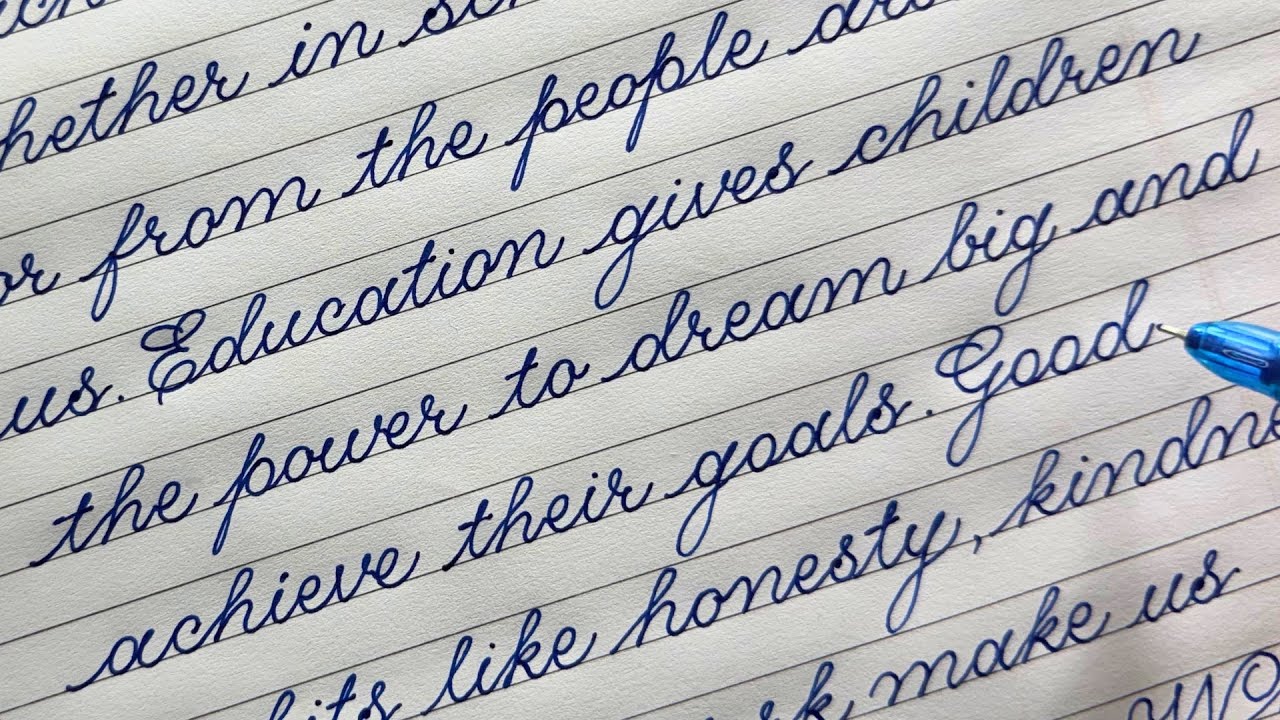 Who Has The Most Beautiful Cursive Handwriting In The World