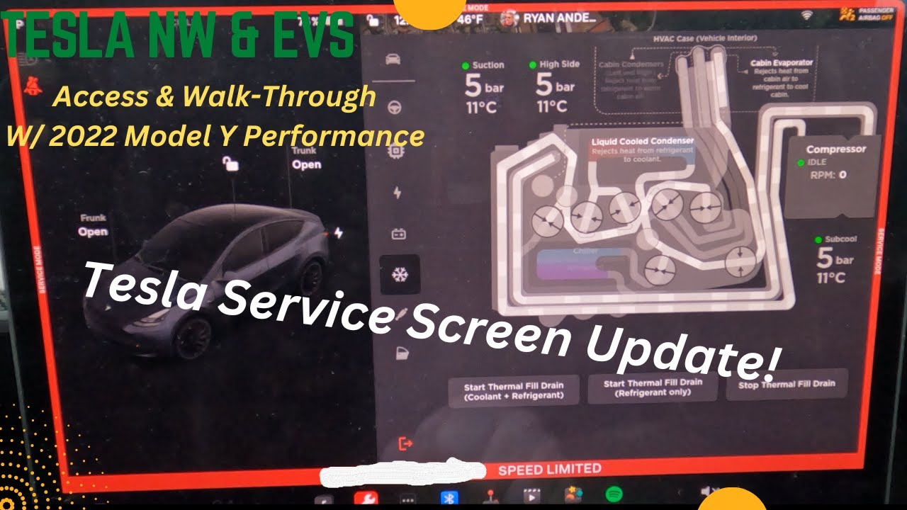 Tesla Service Screen Updates W/ a 2022 Model Y Performance - A quick ...