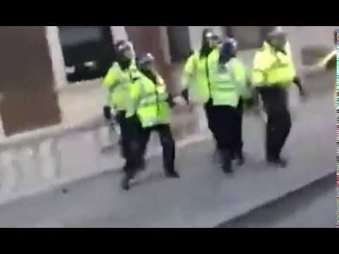 1. Muslim Defence League chase police in London - YouTube