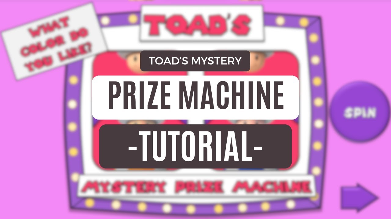 Toad's Mystery Prize Machine Tutorial - YouTube