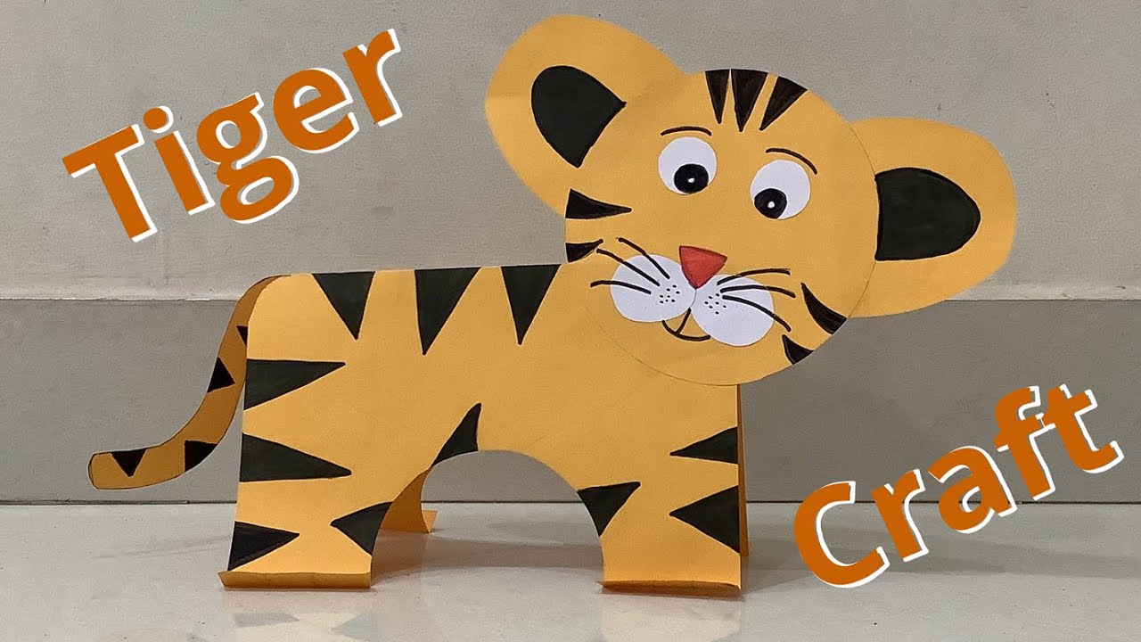 Tiger craft | Origami Tiger | How to make Tiger | Tiger Paper craft ...