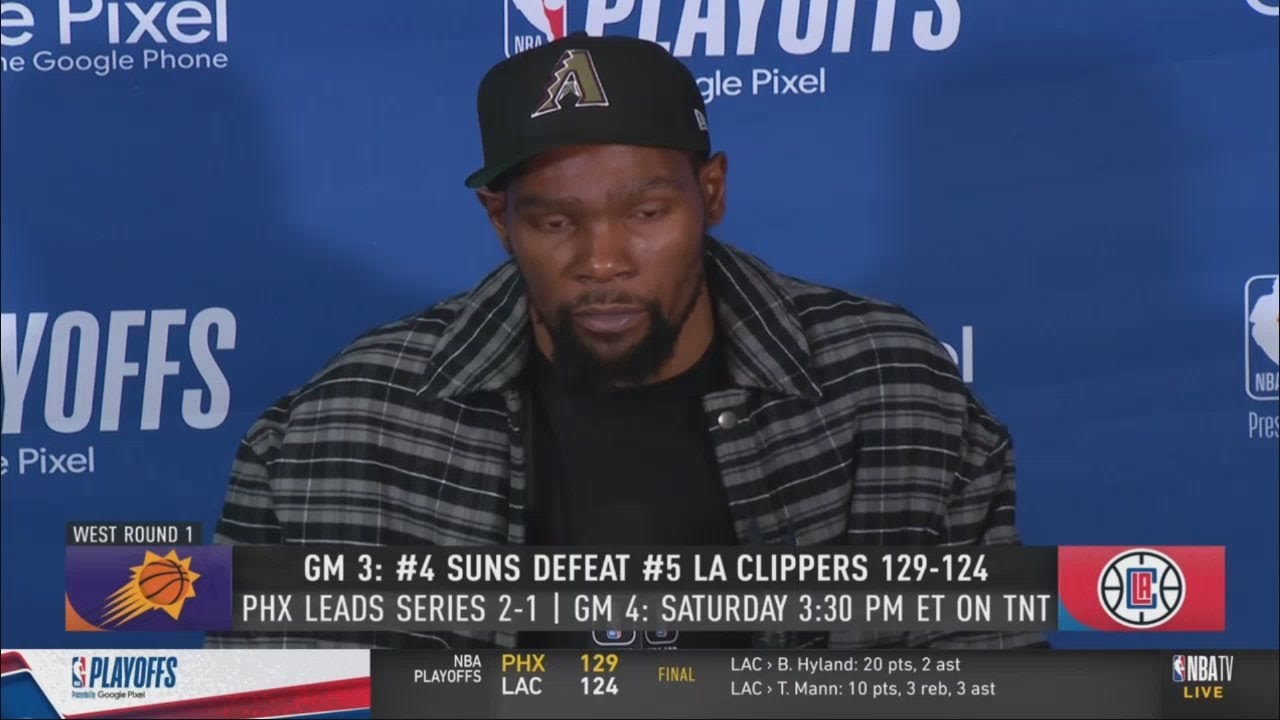 Kevin Durant Postgame Interview | Phoenix Suns beat Los Angeles ...