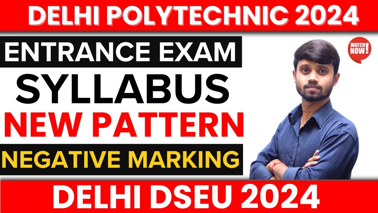 Delhi Polytechnic 2024 : New Syllabus & Pattern आ गया? | Negative ...