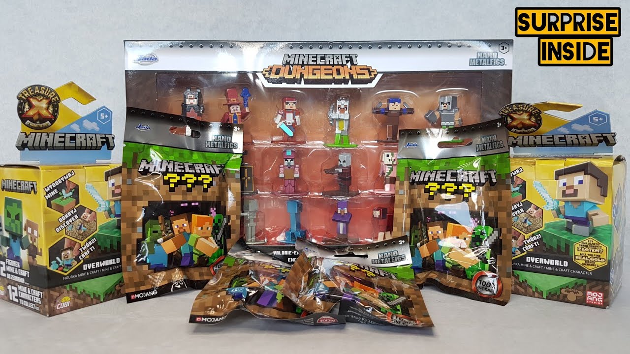 Minecraft collection unboxing ASMR video / Blind Bags and boxes ...