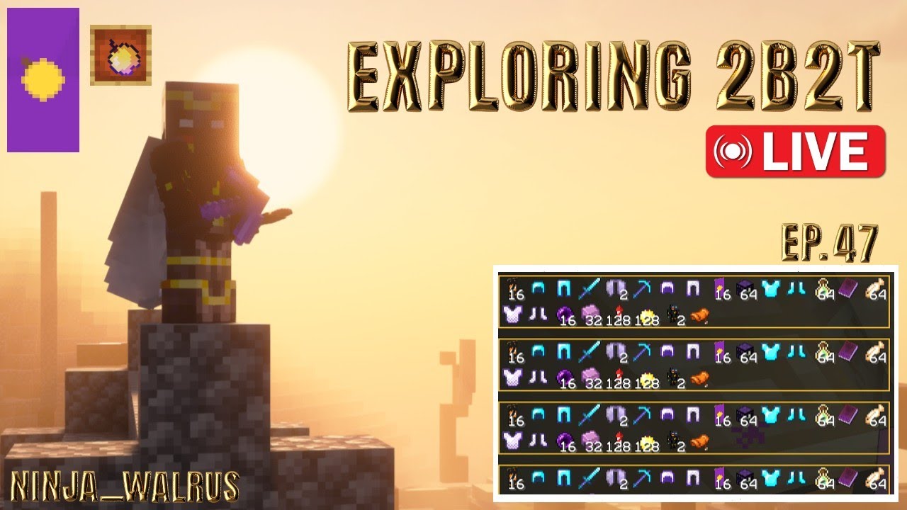 Exploring 2b2t LIVE ep. 47 | Giving out kits at spawn - YouTube